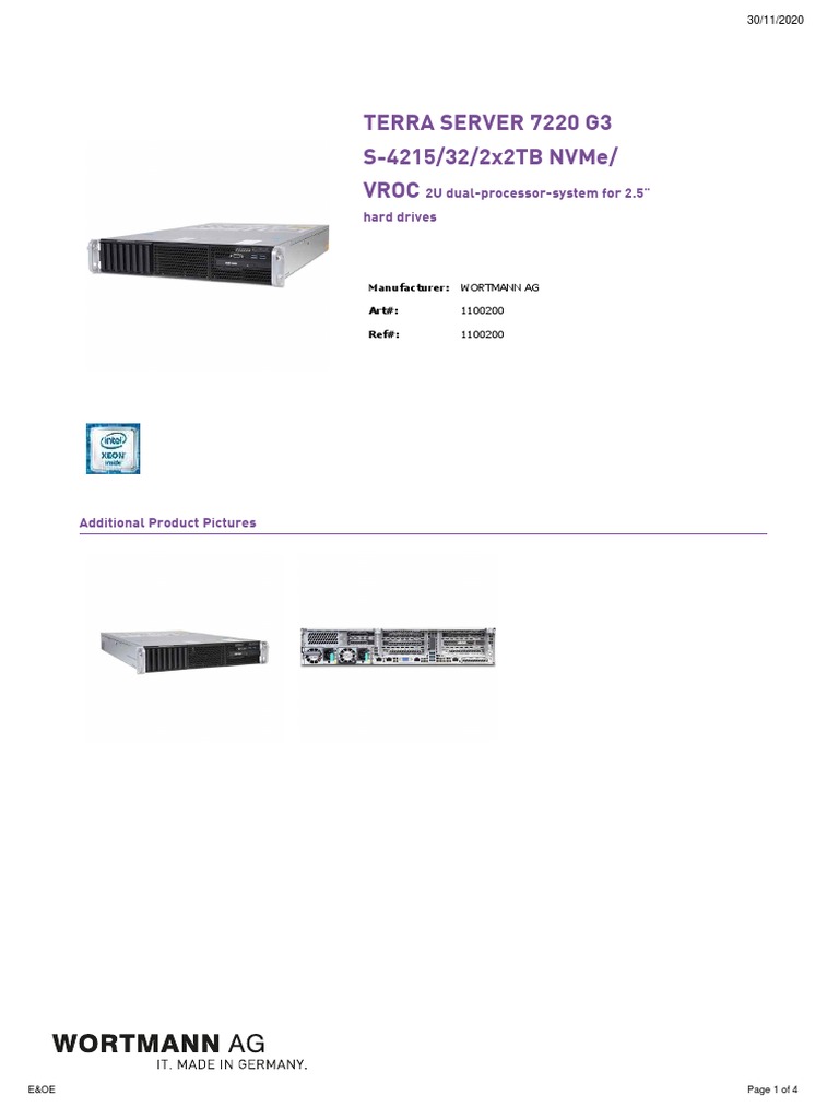 Terra 1100200 Eng Tds | PDF | Solid State Drive | Computer Architecture