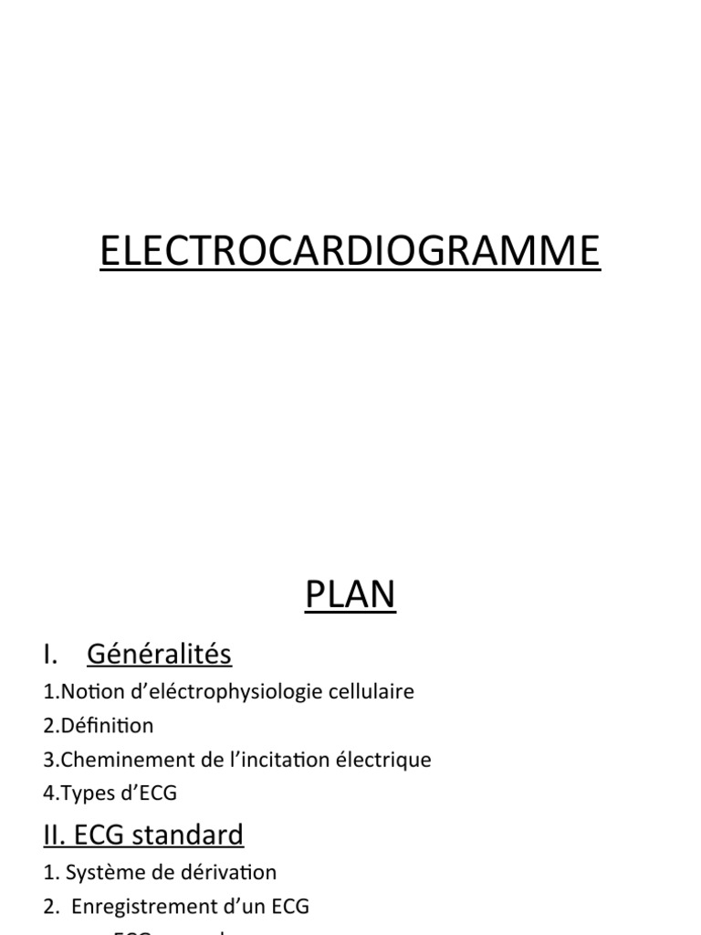 Cours Ecg. | PDF | Électrocardiographie | Membrane cellulaire