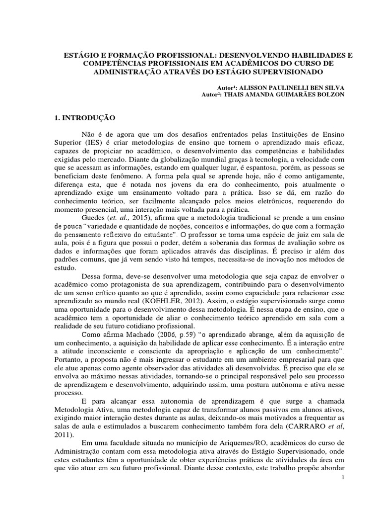Artigo Semead - Alisson e Thais | PDF | Aprendizado | Desenvolvimento profissional