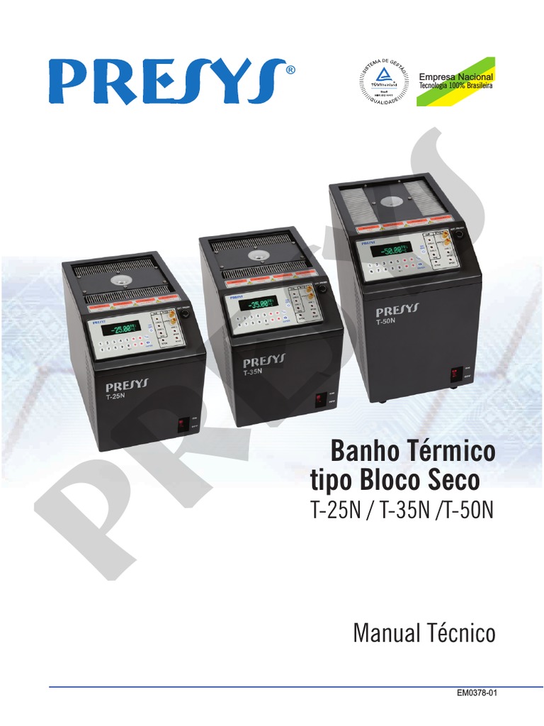 Presys T-25N | PDF | Temperatura | Termômetro