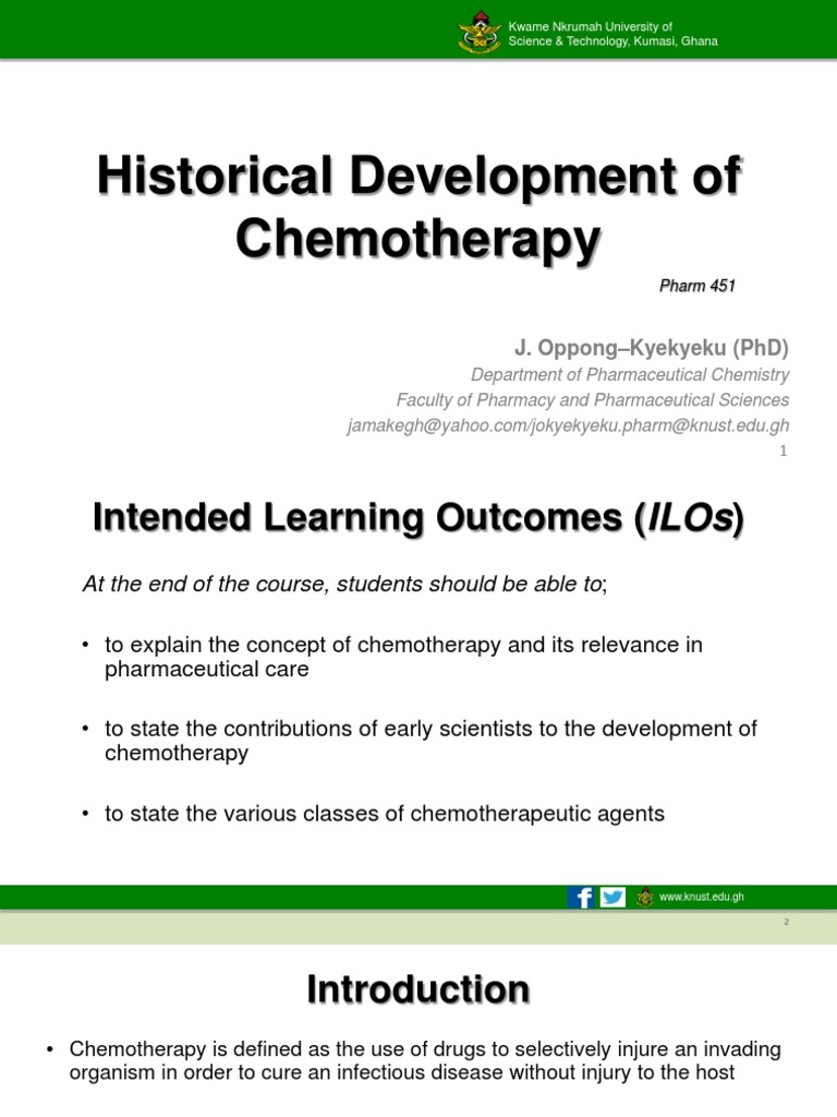 History of Chemotherapy Development | PDF | Antimicrobial Resistance ...