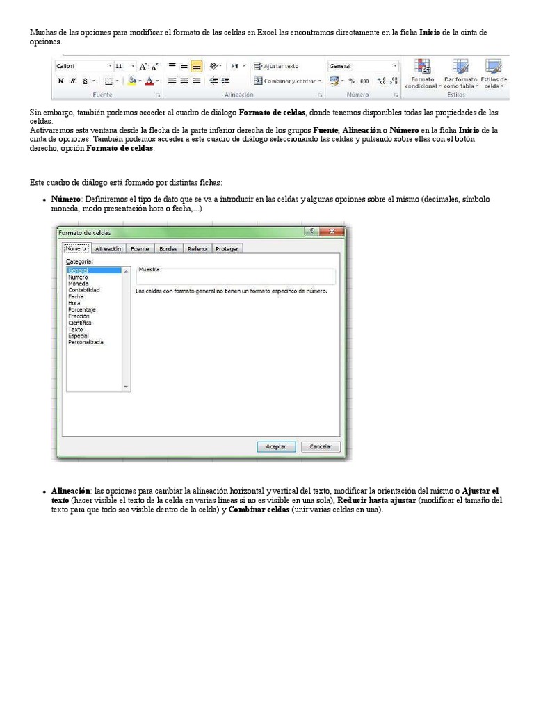 Formato De Celdas En Excel Pdf 1091