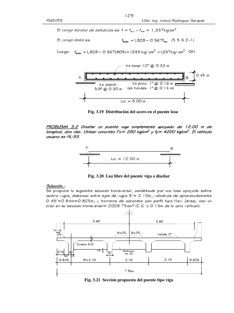 Ejercicio Puente Viga | PDF | Hormigón | Ingeniero civil