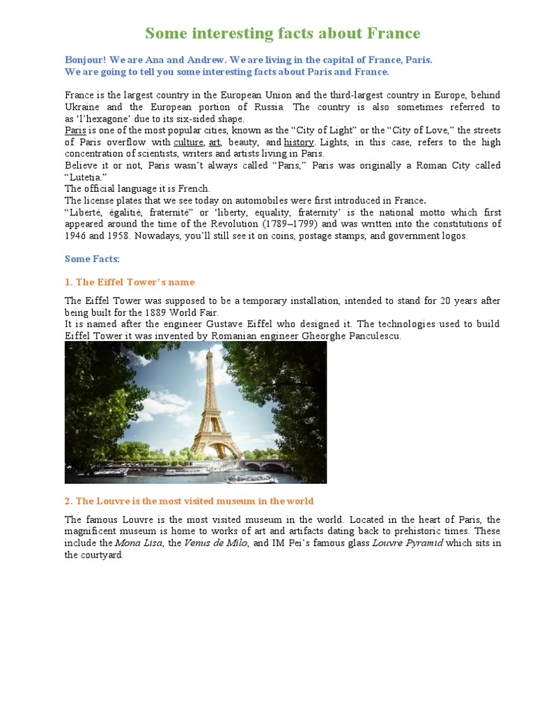 Franta-Proiect Engleza | PDF | Paris | France