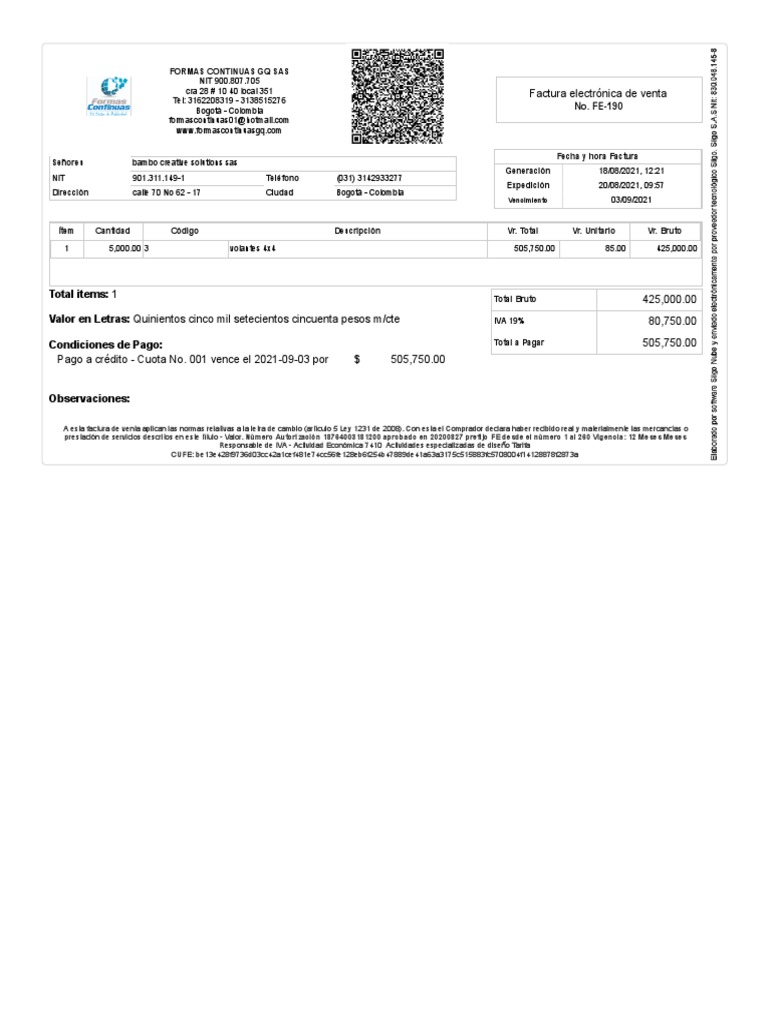 Formas Continuas-190 | PDF
