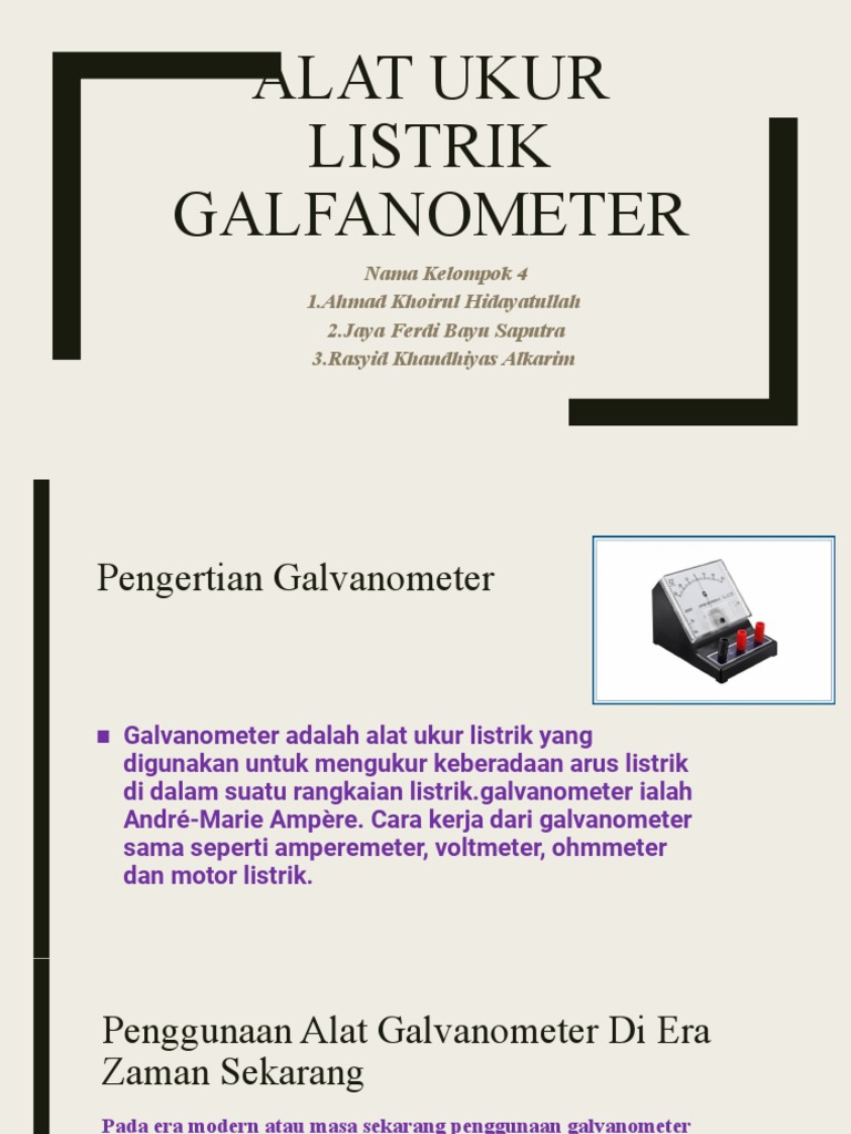Alat Ukur Galvanometer | PDF | Sains & Matematika