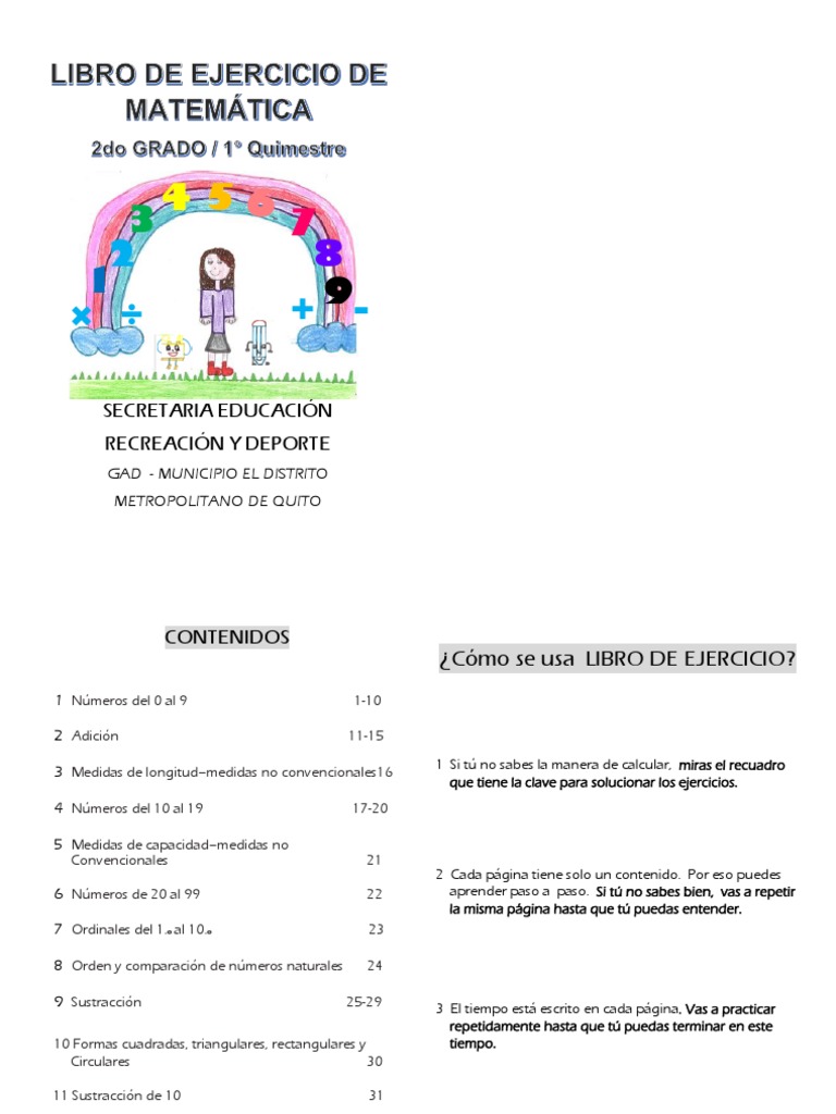 LIBRO DE EJERCICIO 2-1 Revisado | Descargar gratis PDF | Aritmética | Matemática Elemental