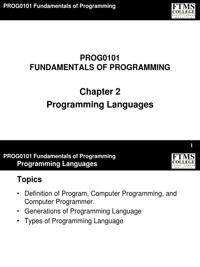 Overview of Programming Languages | PDF | Computer Programming ...