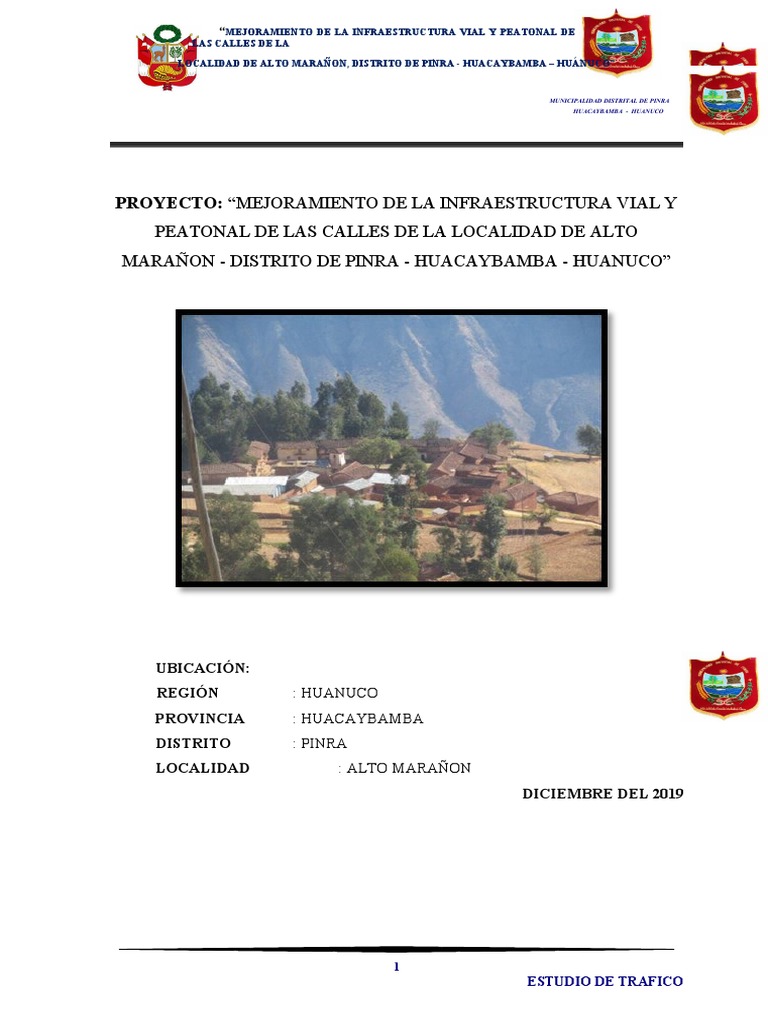 Plan para mejorar la infraestructura vial y peatonal en la localidad de ...