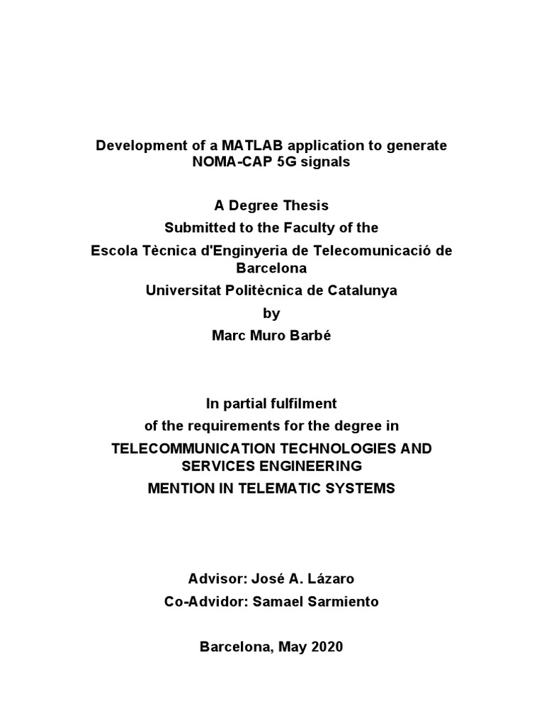 Development of A MATLAB Application To Generate NOMA-CAP 5G Signals | PDF