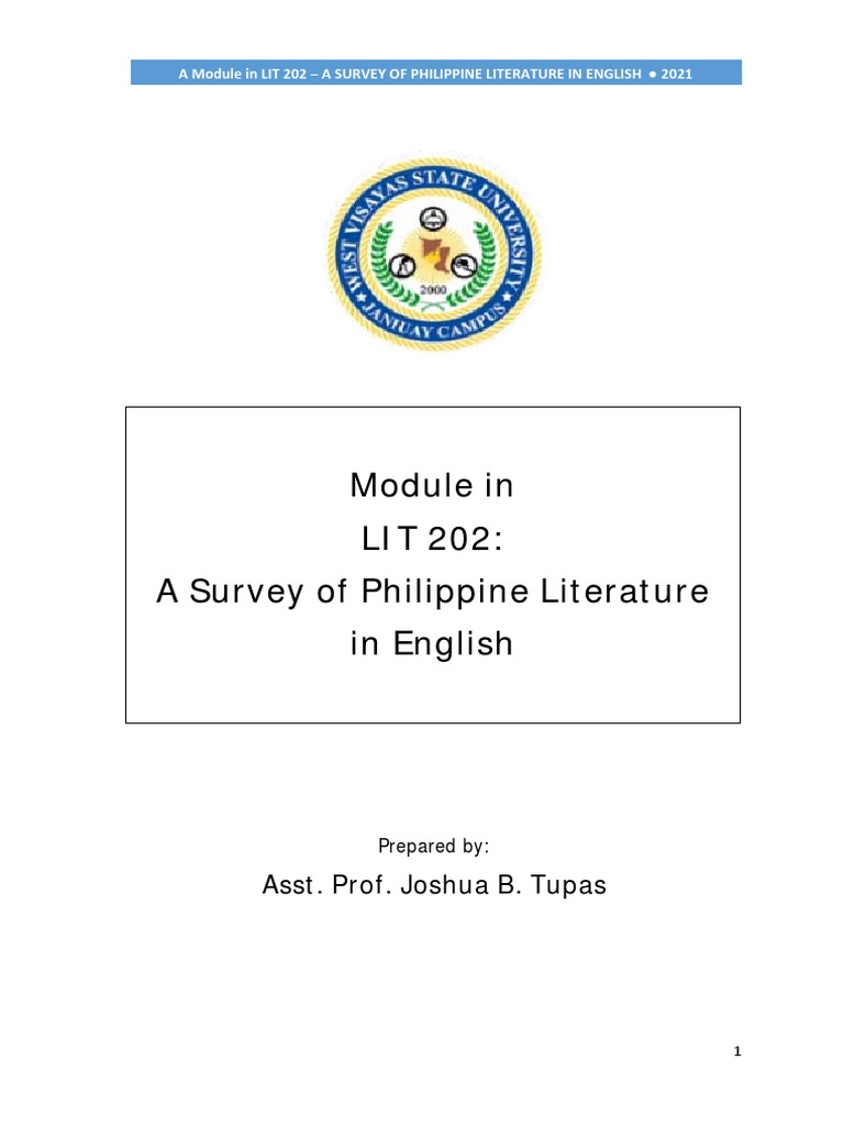 LIT 202 - Survey of Philippine Literature in English | PDF | Tagalog ... LIT 202 - Survey of Philippine Literature in English | PDF | Tagalog ...