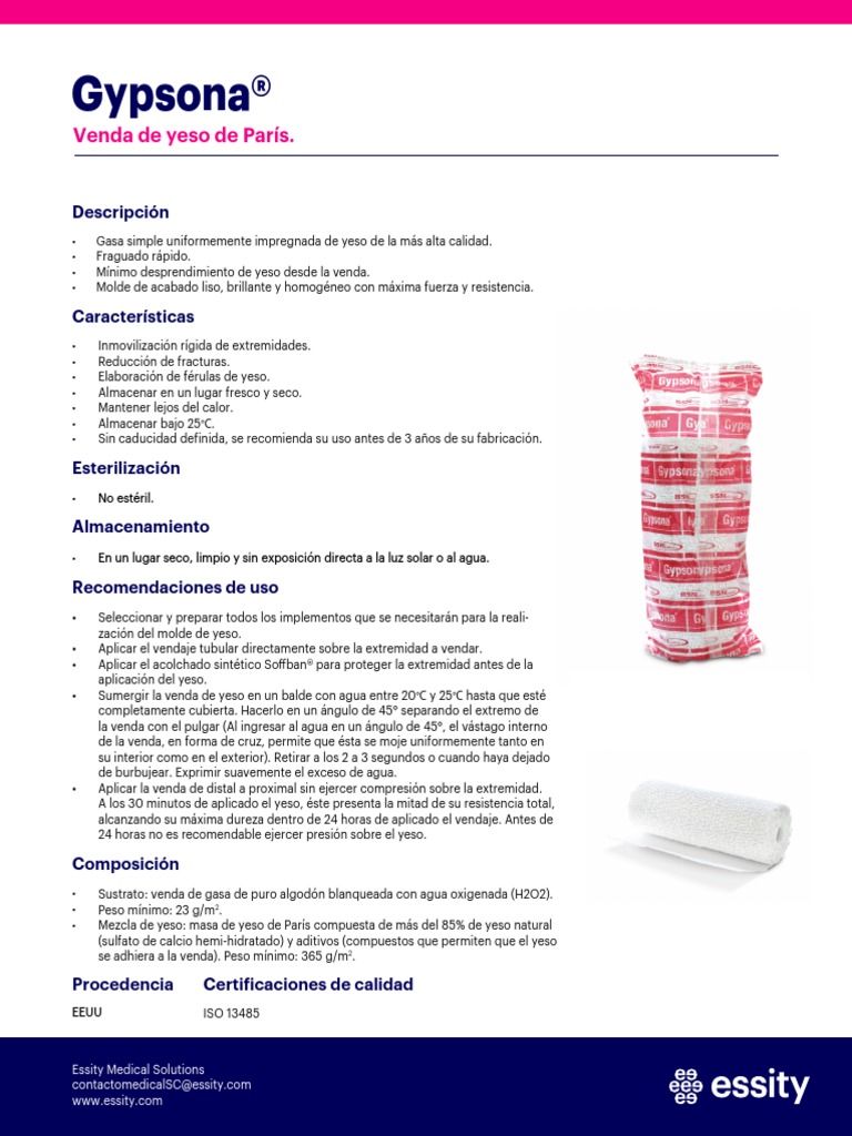 Gypsona®: Vendas de yeso de París para inmovilización y moldeado de ...