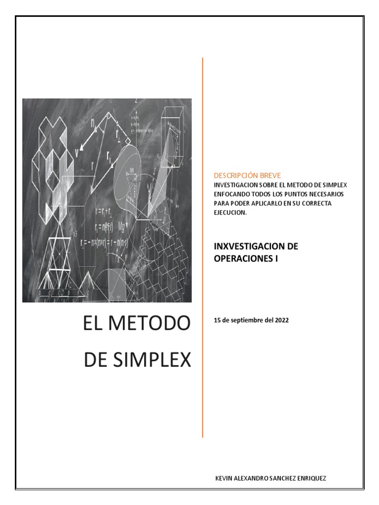Kase Metodo Simplex | PDF | Optimización Matemática | Programación lineal