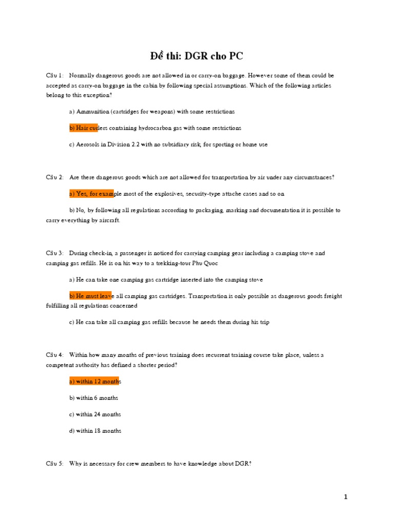 DGR for PC: Essential Knowledge on Transporting Dangerous Goods by Air ...