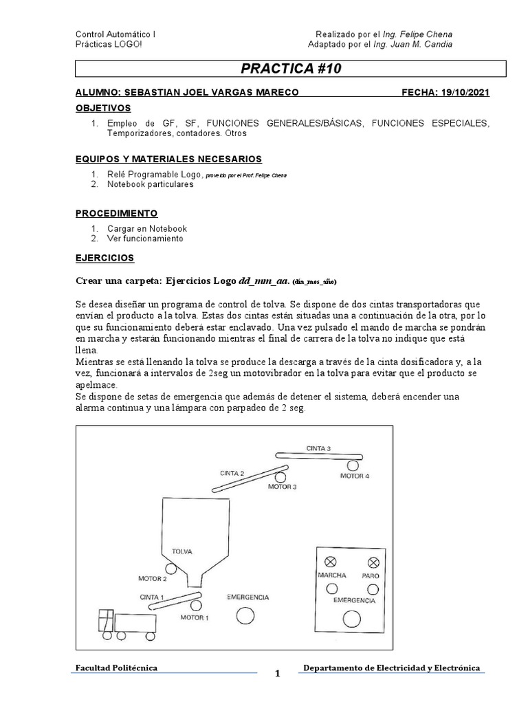 Practica 10 Logo | PDF | Relé | Electrónica