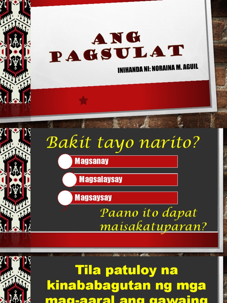 1.ang Pagsulat 1 | PDF