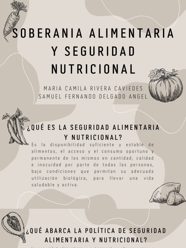 Soberania Alimentaria y Seguridad Nutricional | PDF | Seguridad alimentaria | Alimentos
