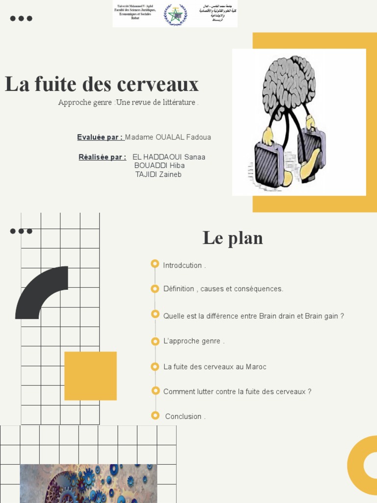 Exposé La Fuite Des Cerveaux | PDF | Fuite des cerveaux | Migration humaine