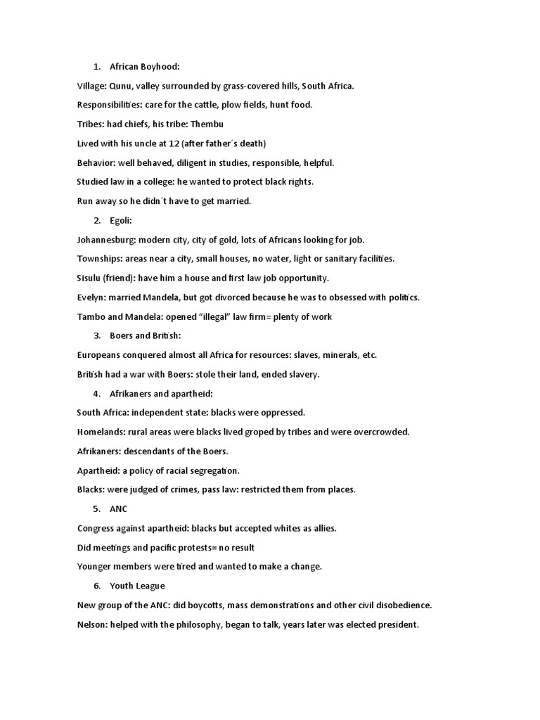 Nelson Mandela Resume | PDF