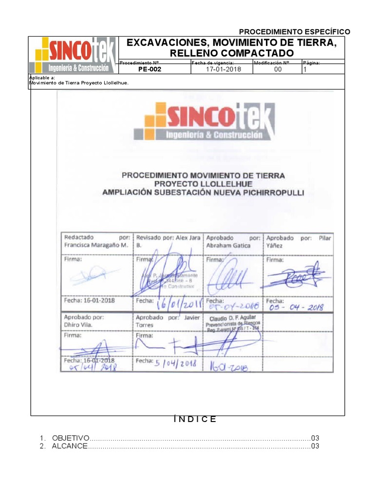 PE - Excavaciones y Movimiento de Tierra | PDF | Residuos | Valores