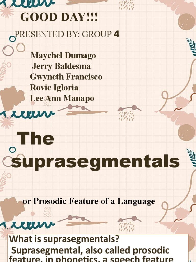 The Suprasegmentals or Prosodic Feature of A Language. | PDF | Stress ...