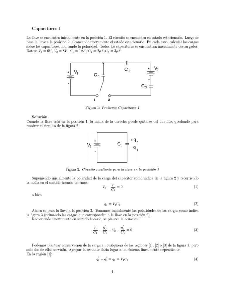 6203-Ejercicios Resueltos - Circuitos en Corriente Continua 01 | PDF | Condensador | Física
