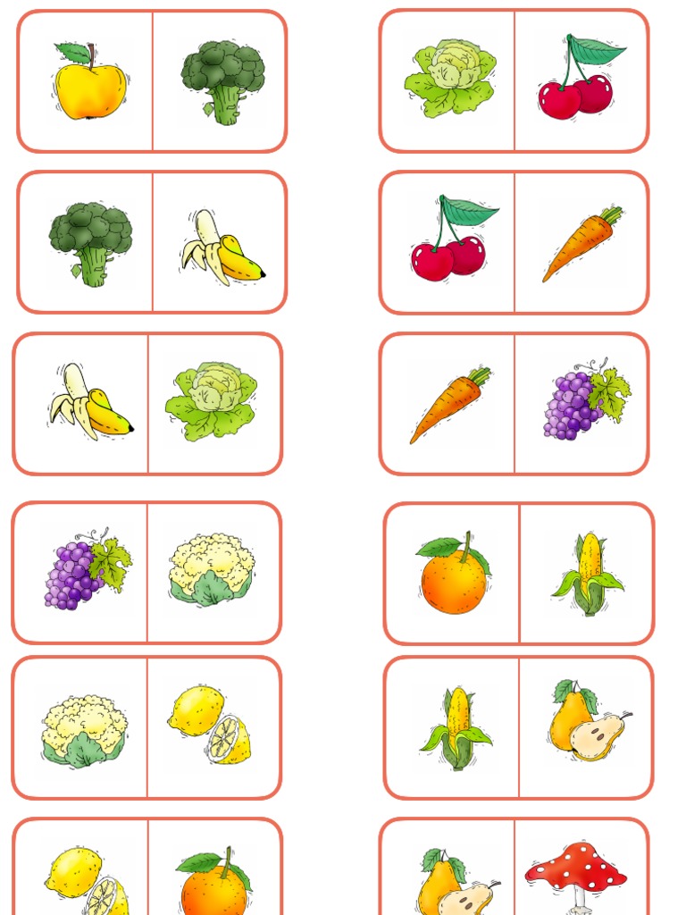 Domino Sur Les Fruits Et Les Légumes (Images) | PDF