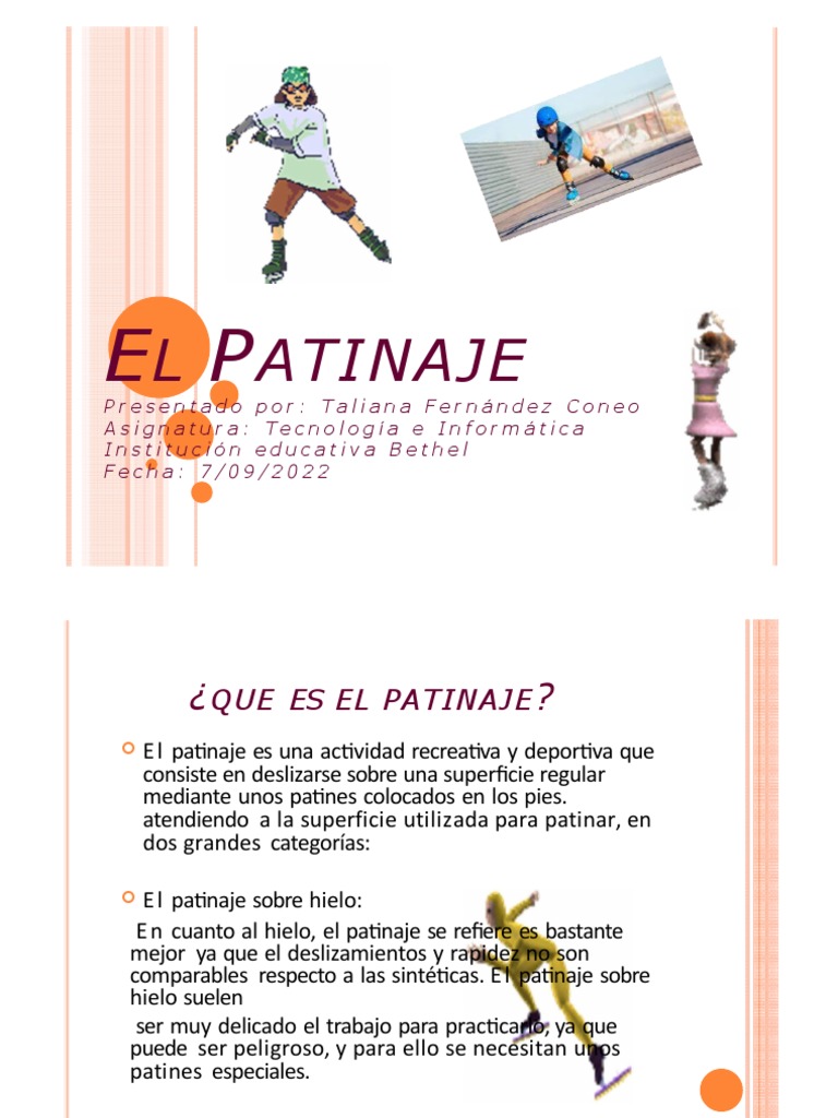 Diapositiva Sobre El Patinaje | PDF