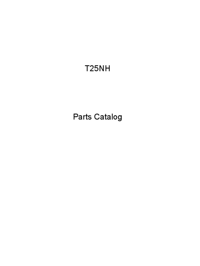 T25NH Parts Catalog Overview | PDF | Screw | Manual Transmission