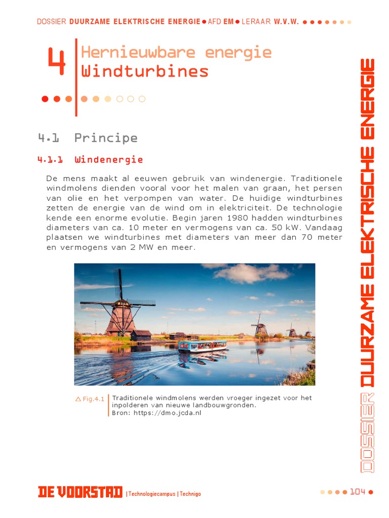 Hernieuwbare Energie, Deel-4 Windturbines - de Voorstad, Technologiecampus-Technigo (W. Van ...
