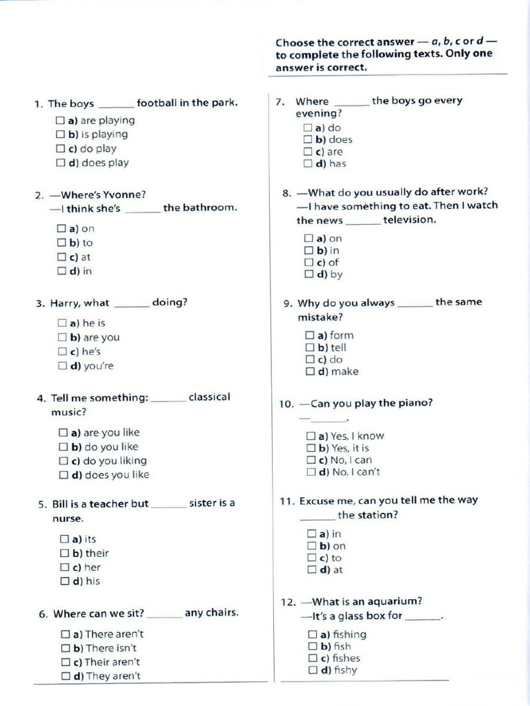 Standley-Graded-Multiple-Choice-English-Test-A1-5-Pdf-Free Export | PDF