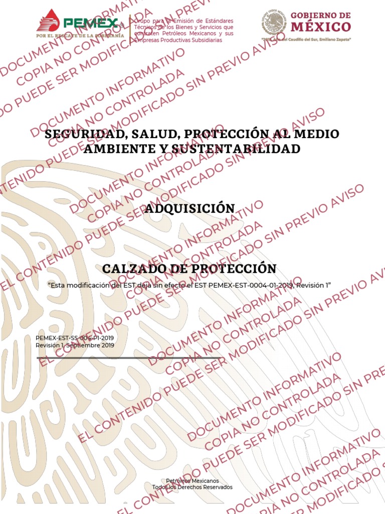 CNC Pemex Est Ss 004 p1 2019 Rev1 | PDF | Materiales