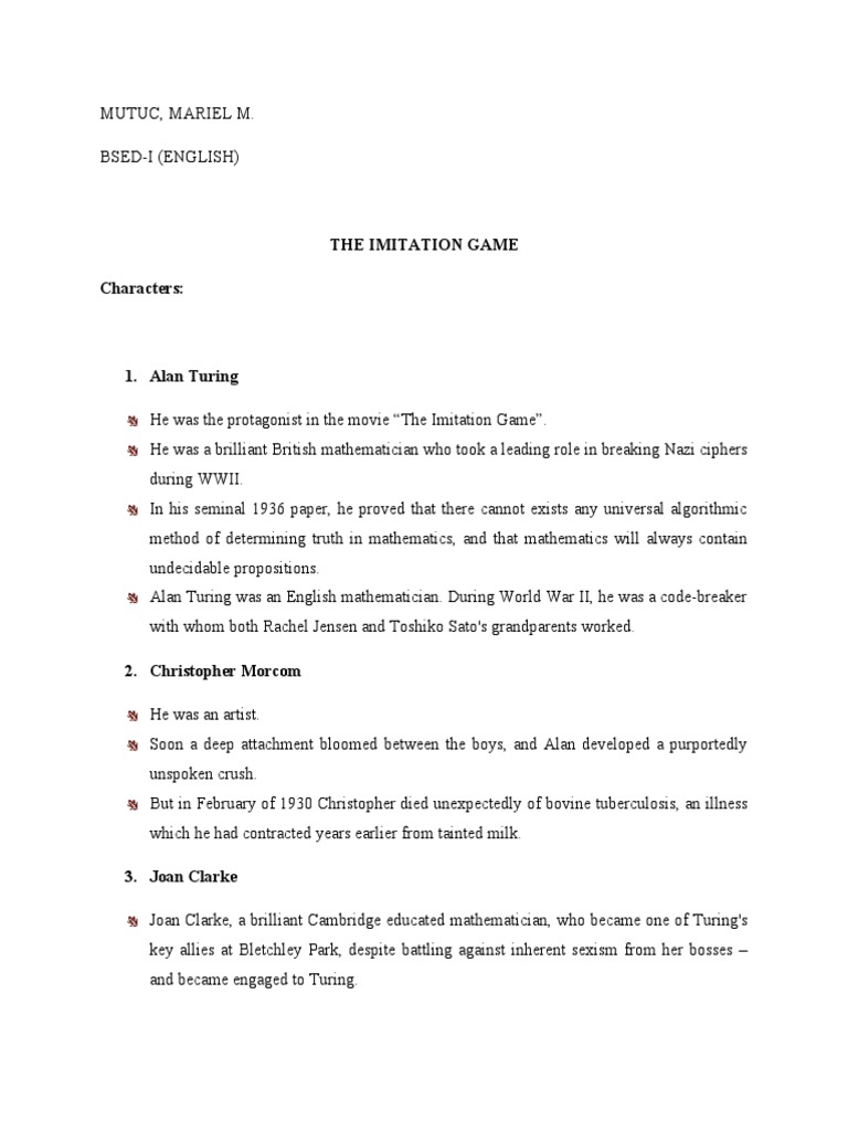 The Imitation Game | PDF | Cryptography | Alan Turing