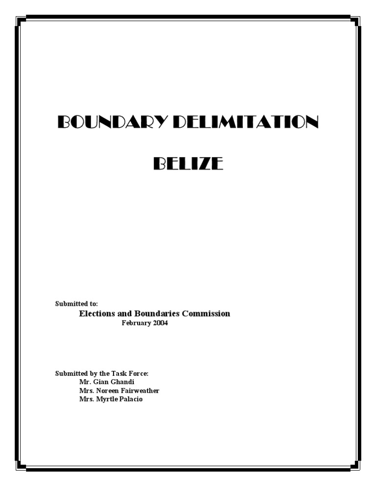 Belize Boundary Delimitation Report | PDF | Electoral District | Belize