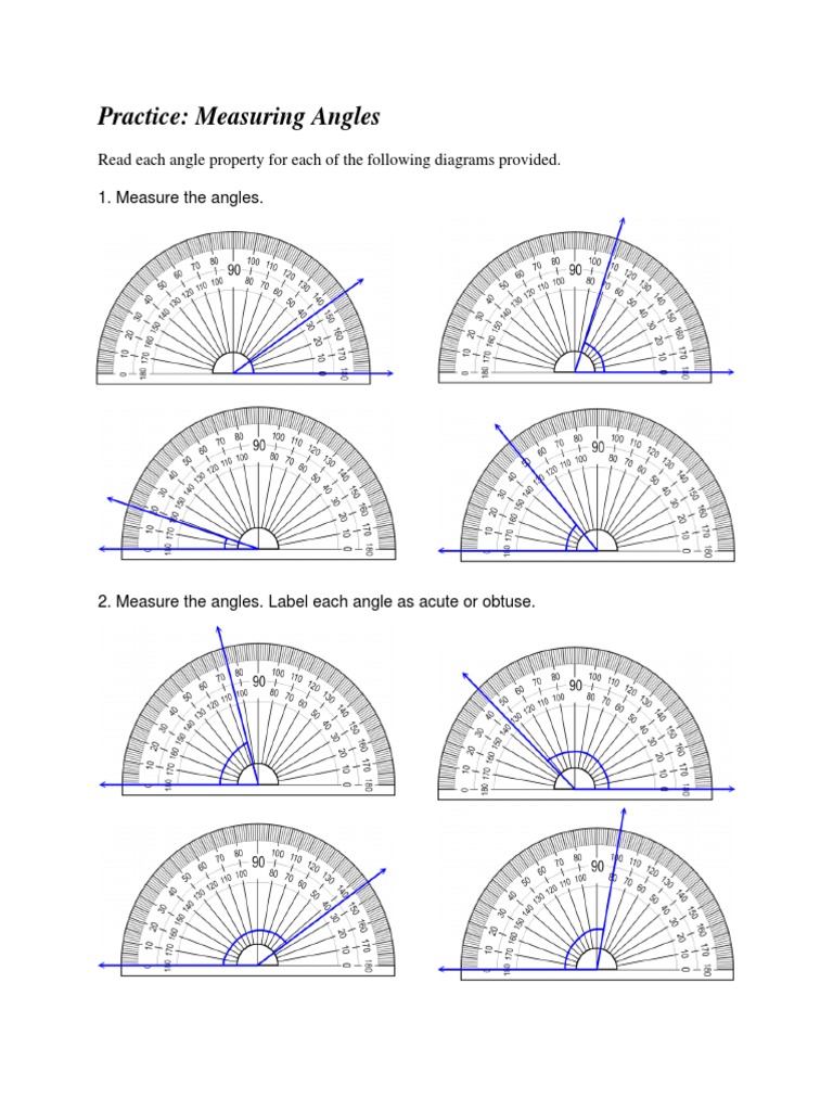 Geometry 3 Measuring Angles | PDF | Angle | Space