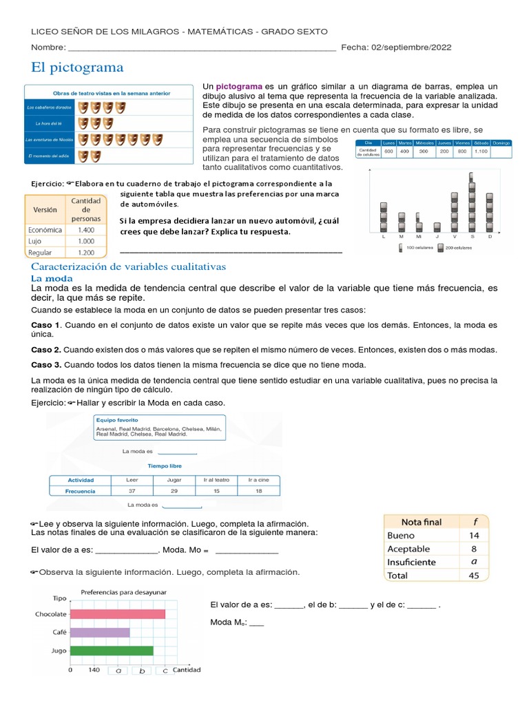 Estadistica Pictogramas Ejer 02 09 | PDF
