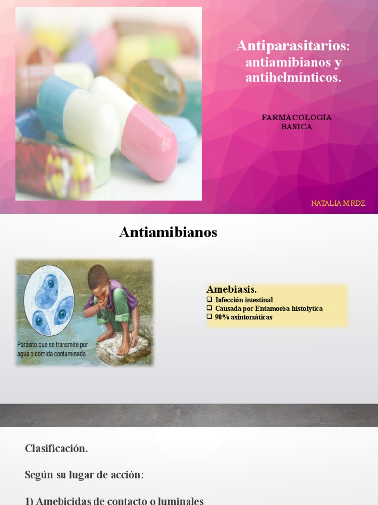 Antiparasitarios: antiamibianos y antihelmínticos. Farmacología básica ...