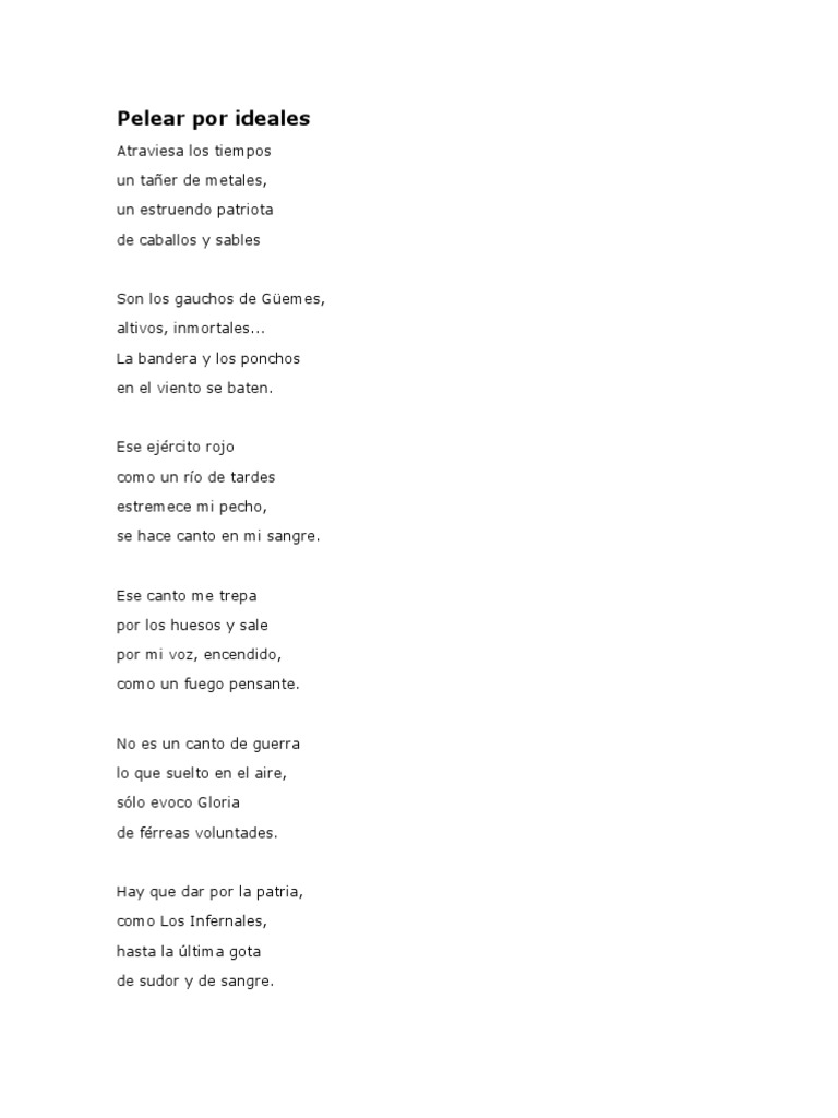 Glosas para Guemesss Acto y Poesia | PDF