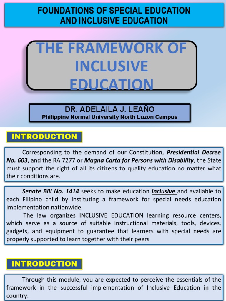 Foundations of Inclusive Education | PDF | Inclusion (Education) | Learning