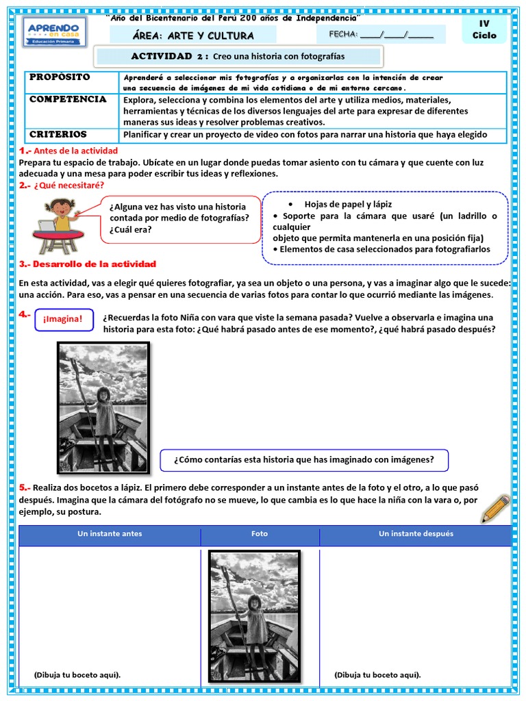 Crear historias con fotografías | PDF