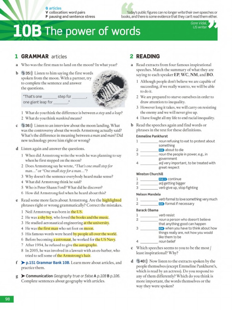 Articles Listening | PDF