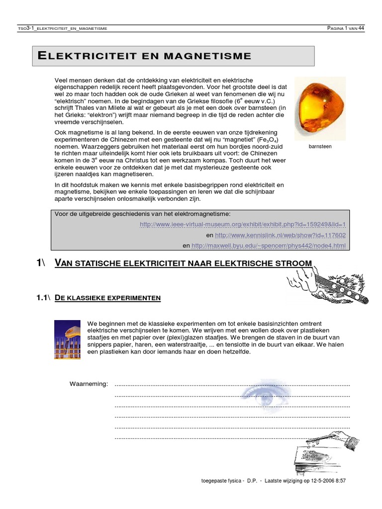 Elektriciteit en Magnetisme | PDF