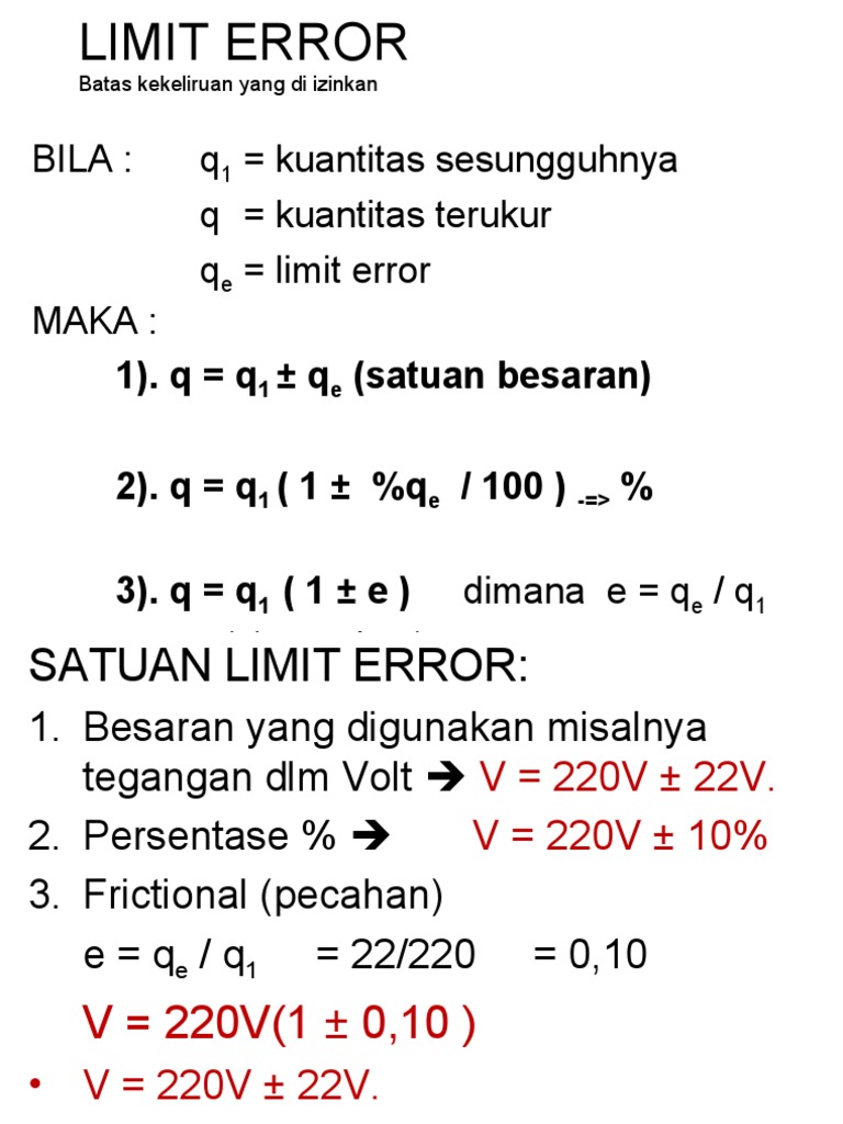 Rumus Limit Error pada KWH Meter | PDF | Metode & Bahan Ajar