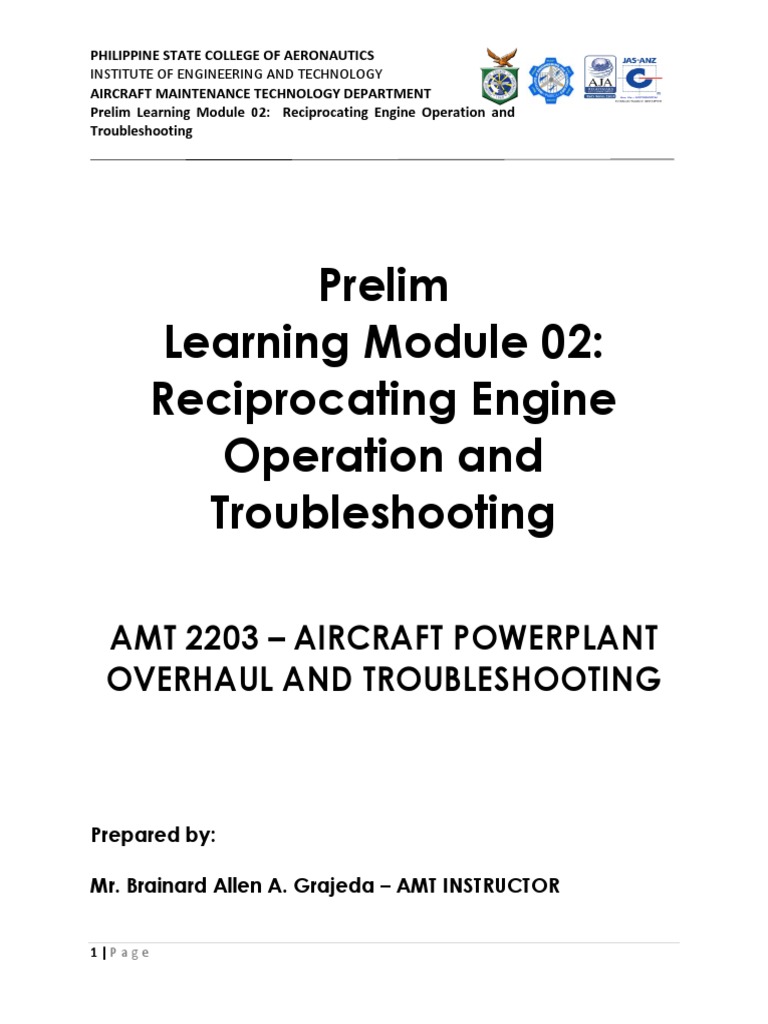 Aircraft Engine Operation Guide | PDF | Carburetor | Troubleshooting