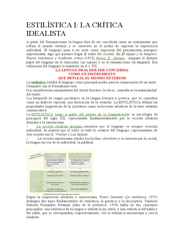 Corrientes de La Estilistica | PDF | Lingüística | Autor