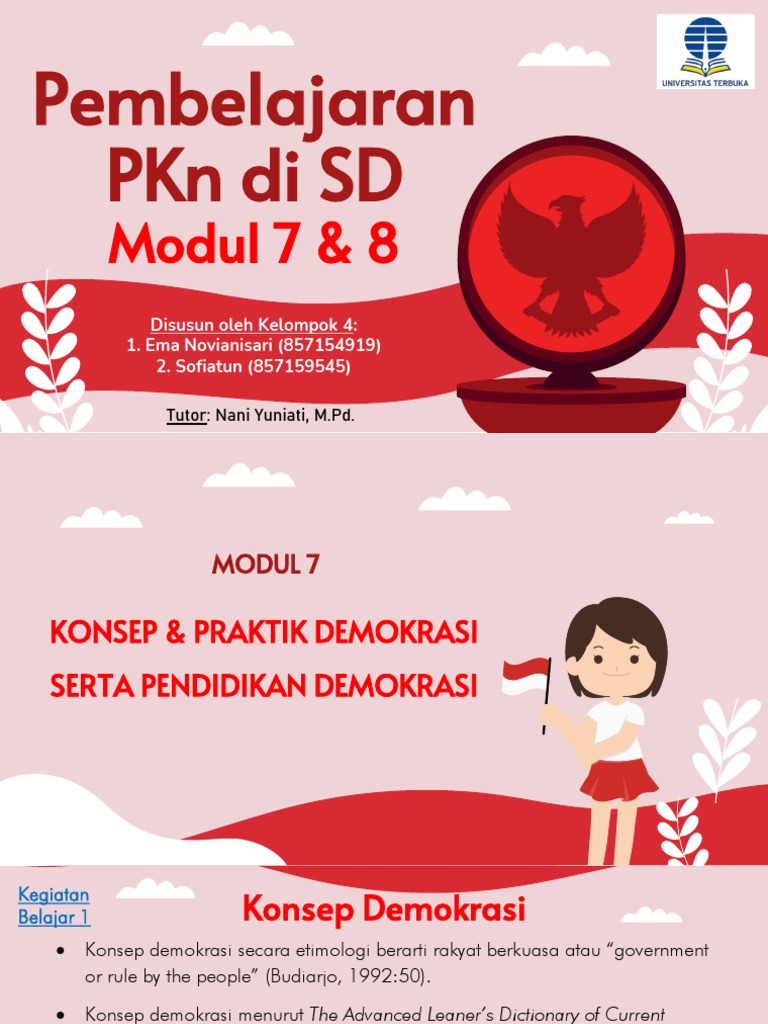 Pembelajaran PKN Di SD Modul 7-8 | PDF | Politik
