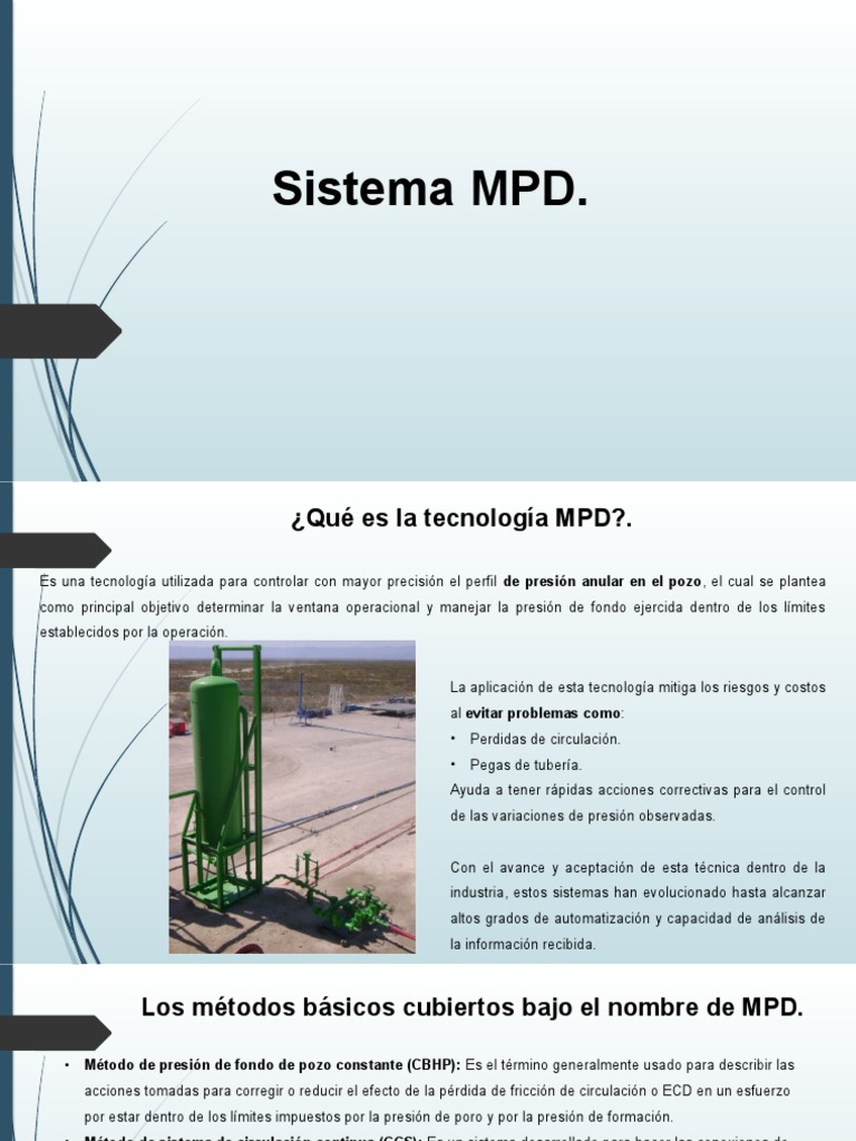 Sistema MPD | PDF | Perforación | Presión