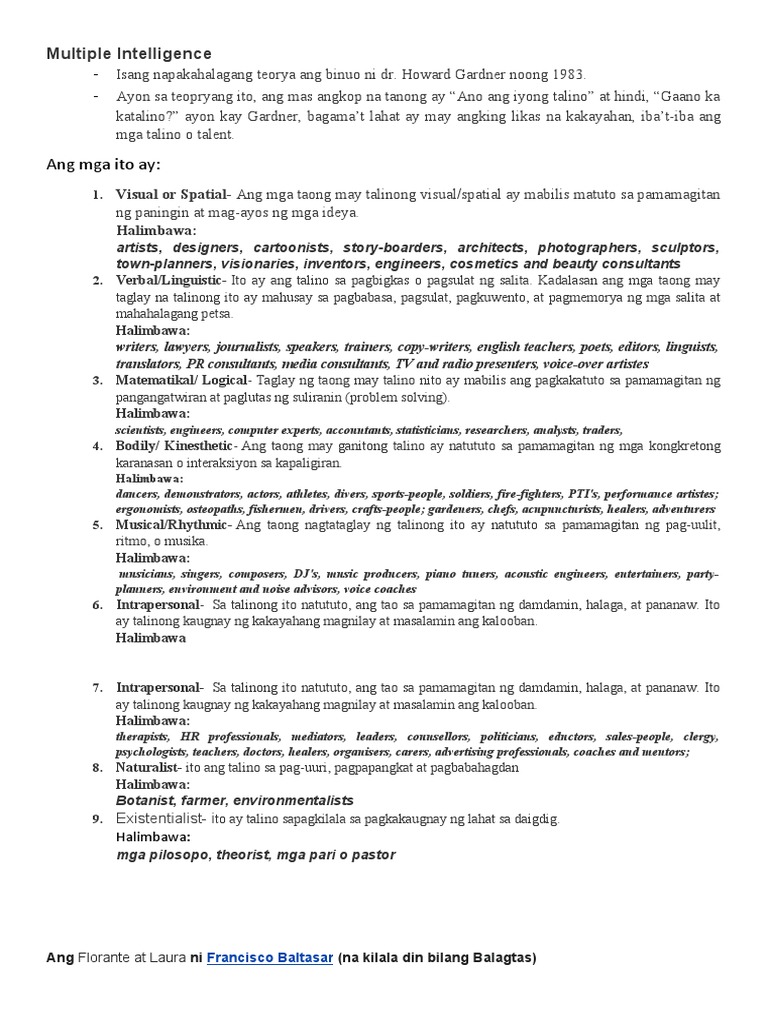 Multiple Intelligence | PDF