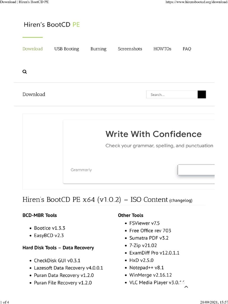 Hiren's BootCD PE | PDF