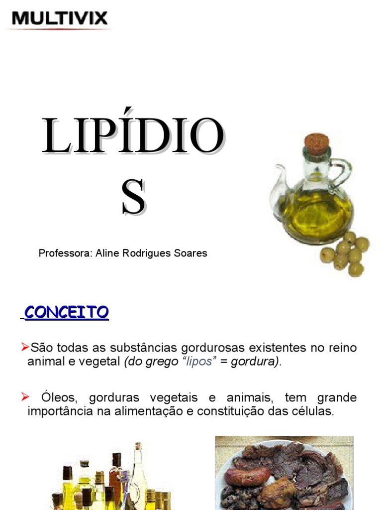 Aula Lipídeos Multivix-1 | PDF | Gordura | Lipídio